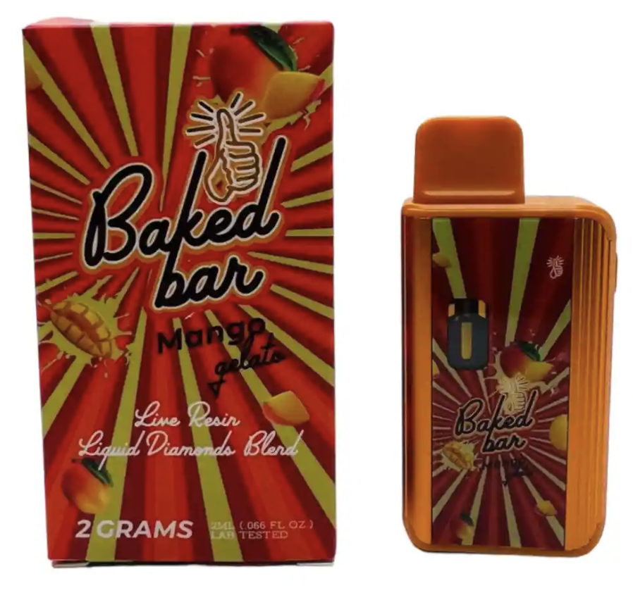 Baked Bar Mango Gelato - Baked Bar Disposable